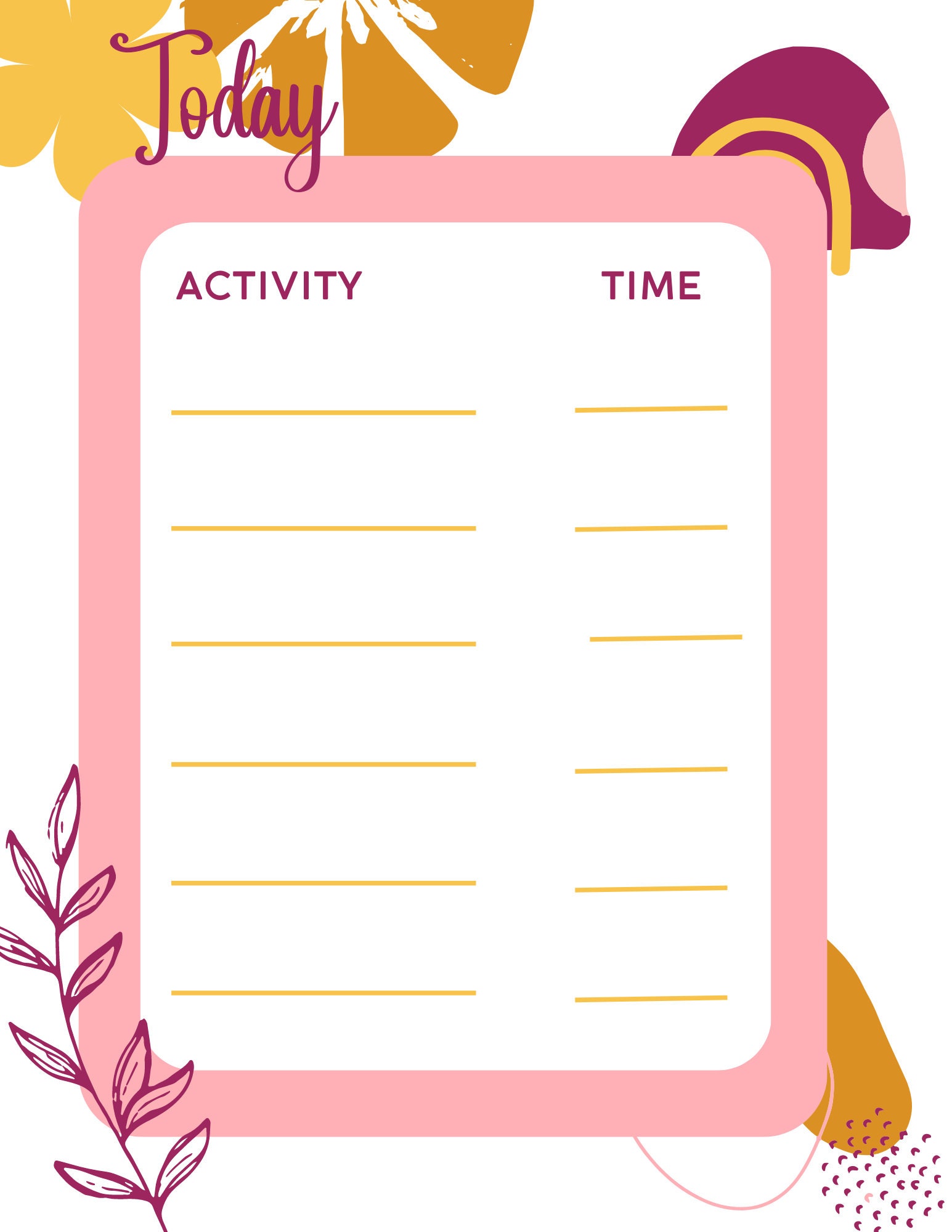 Weekly Good Vibes Digital Planner I Activity List I Weekly Activities I ...