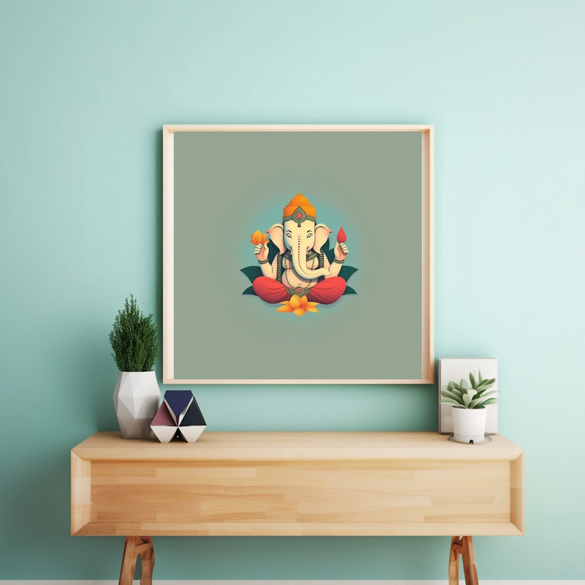 Lord Ganesh Digital Poster Ganapati Ganesha Elephant God Hindu ...