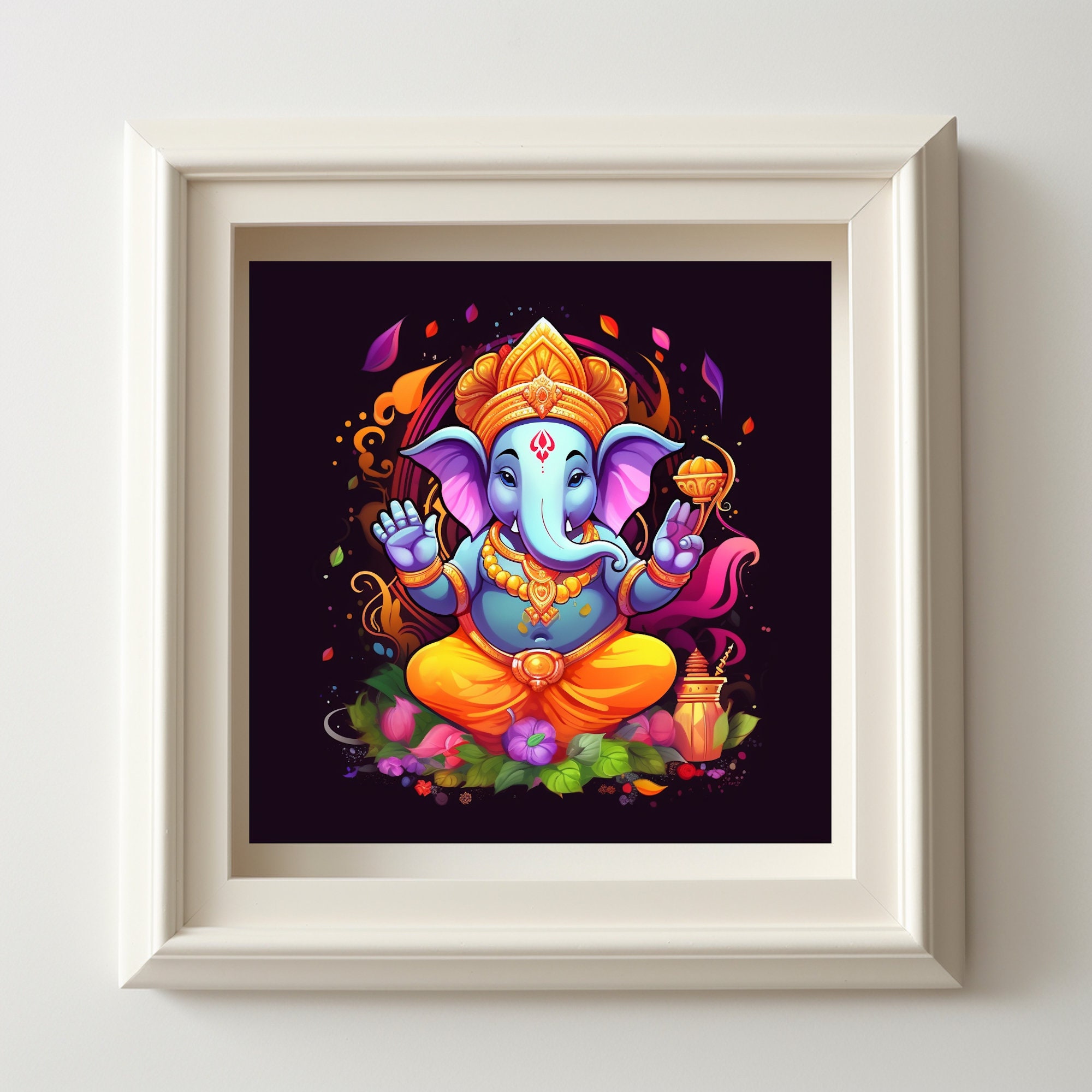 Lord Ganesh Digital Poster - Ganapati Ganesha - Elephant God Hindu ...