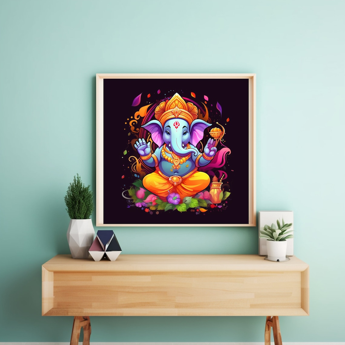 Lord Ganesh Digital Poster - Ganapati Ganesha - Elephant God Hindu ...