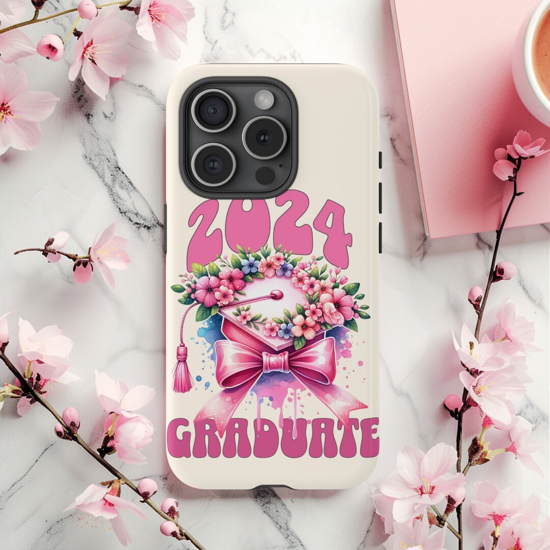 Class of 2024 Graduation Gift, Coquette Graduation Cap Floral Phone ...