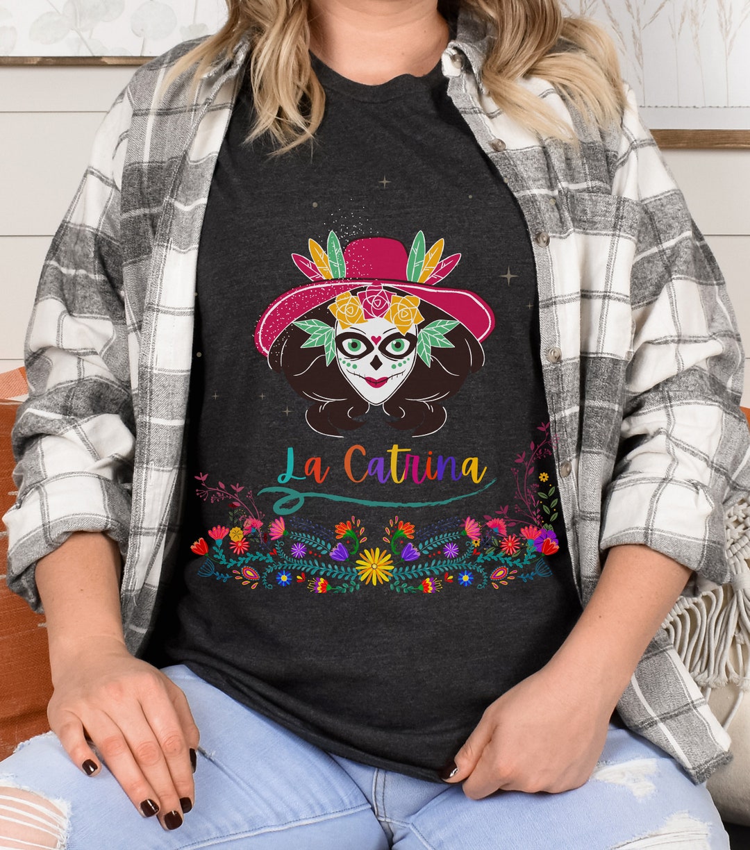 La Catrina, Mexican Shirt Latina Woman Shirt,hispanic Heritage Month ...
