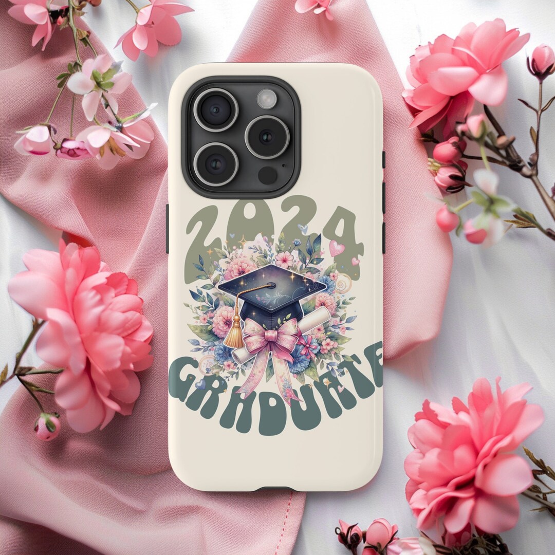 Class of 2024 Graduation Gift, Coquette Graduation Cap Floral Phone ...