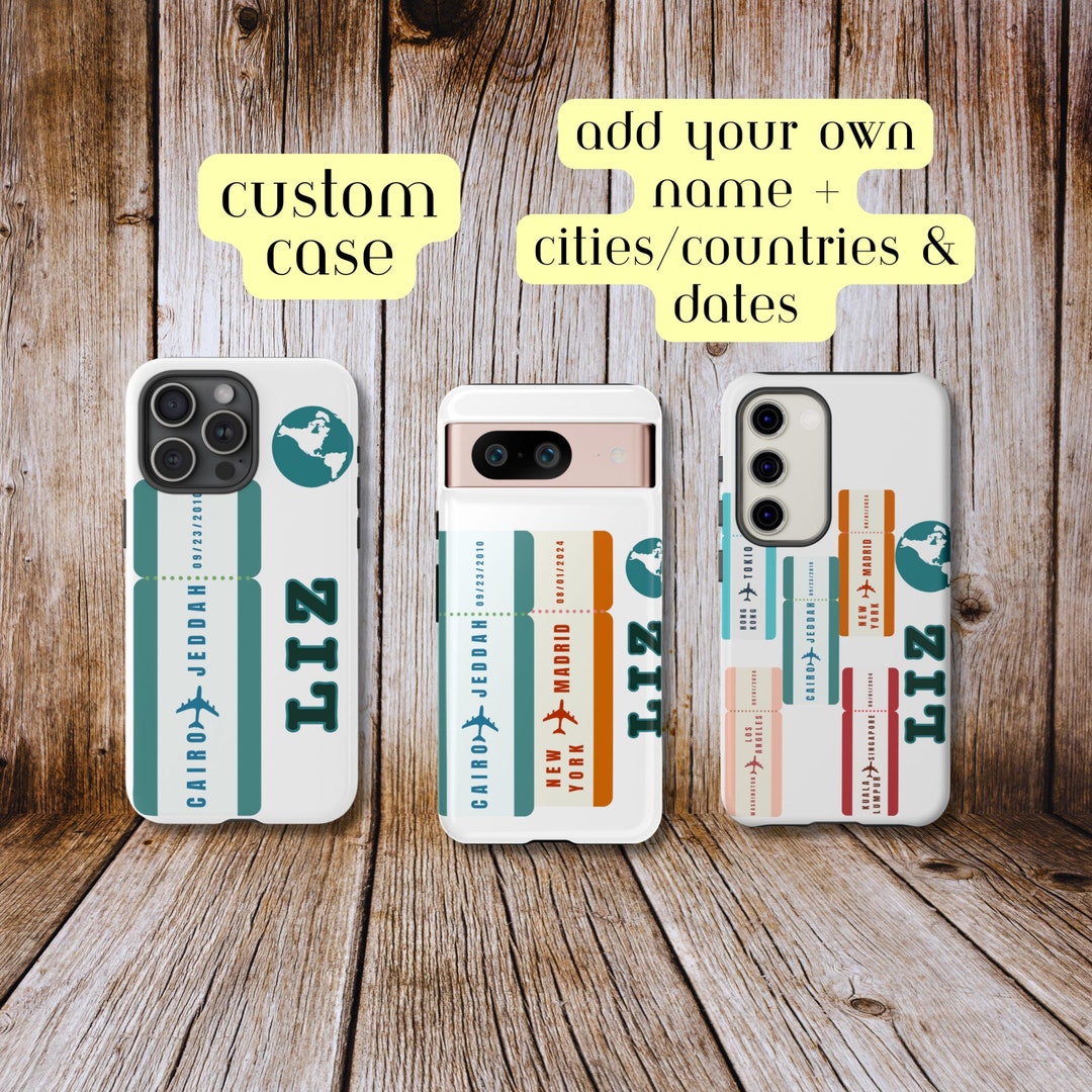 Create Your Own Travel Itinerary Ticket Keepsake Phone Case, Custom ...