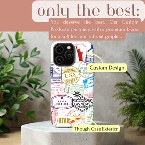 Create Your Own USA Travel Stamp Phone Case, Travel iPhone Case, Travel ...