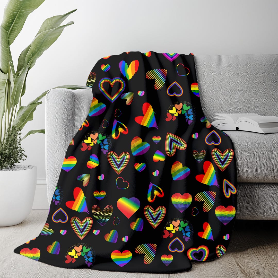 Gay Pride Blanket, LGBTQ Blanket, Gay Blanket, Rainbow Blanket, LGBTQ ...