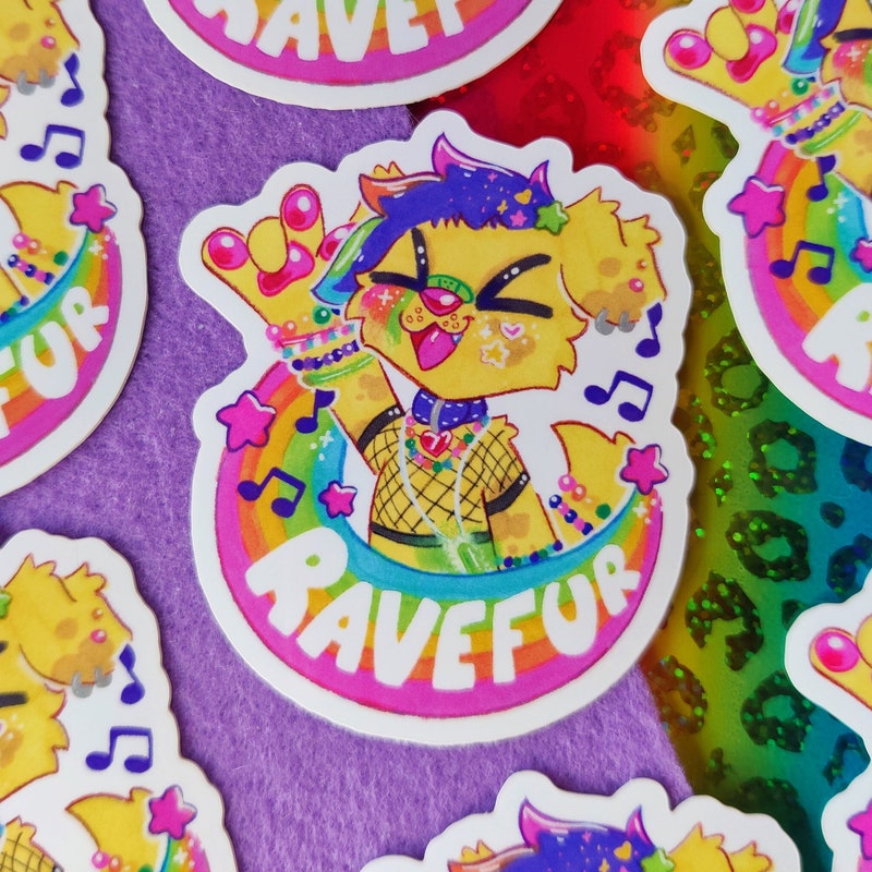 Furry Sticker - Etsy