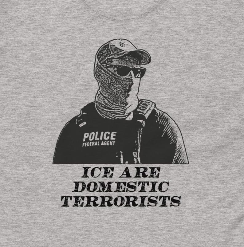 ICE Are Domestic Terrorists Shirt | Political Protest Tee | Anti-ice ...