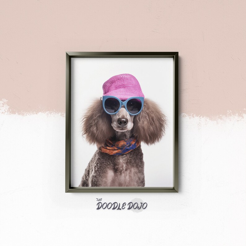 Poodle Printable Portrait Dog Poster Photo Wall Art - Etsy