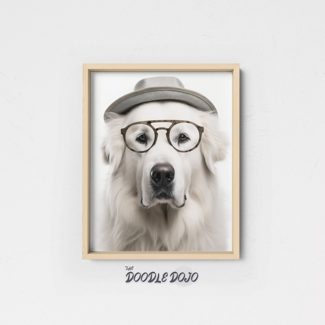 Great Pyrenees Printable Portrait Dog Poster Photo Wall Art Digital ...