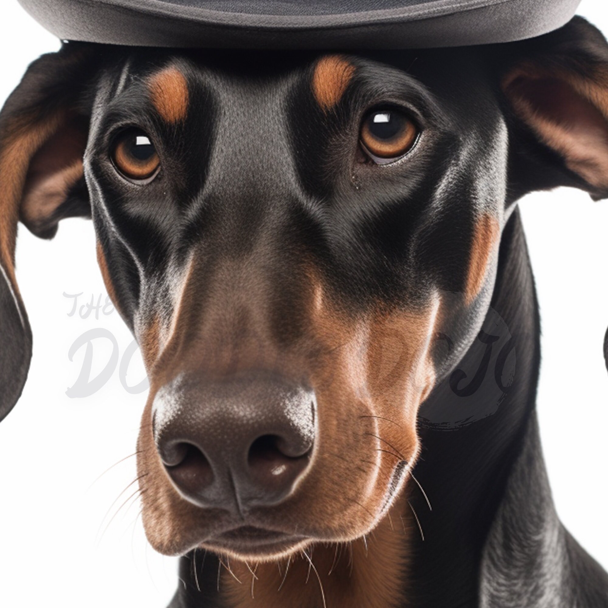 Doberman Printable Portrait Dog Poster Photo Wall Art Digital Download ...
