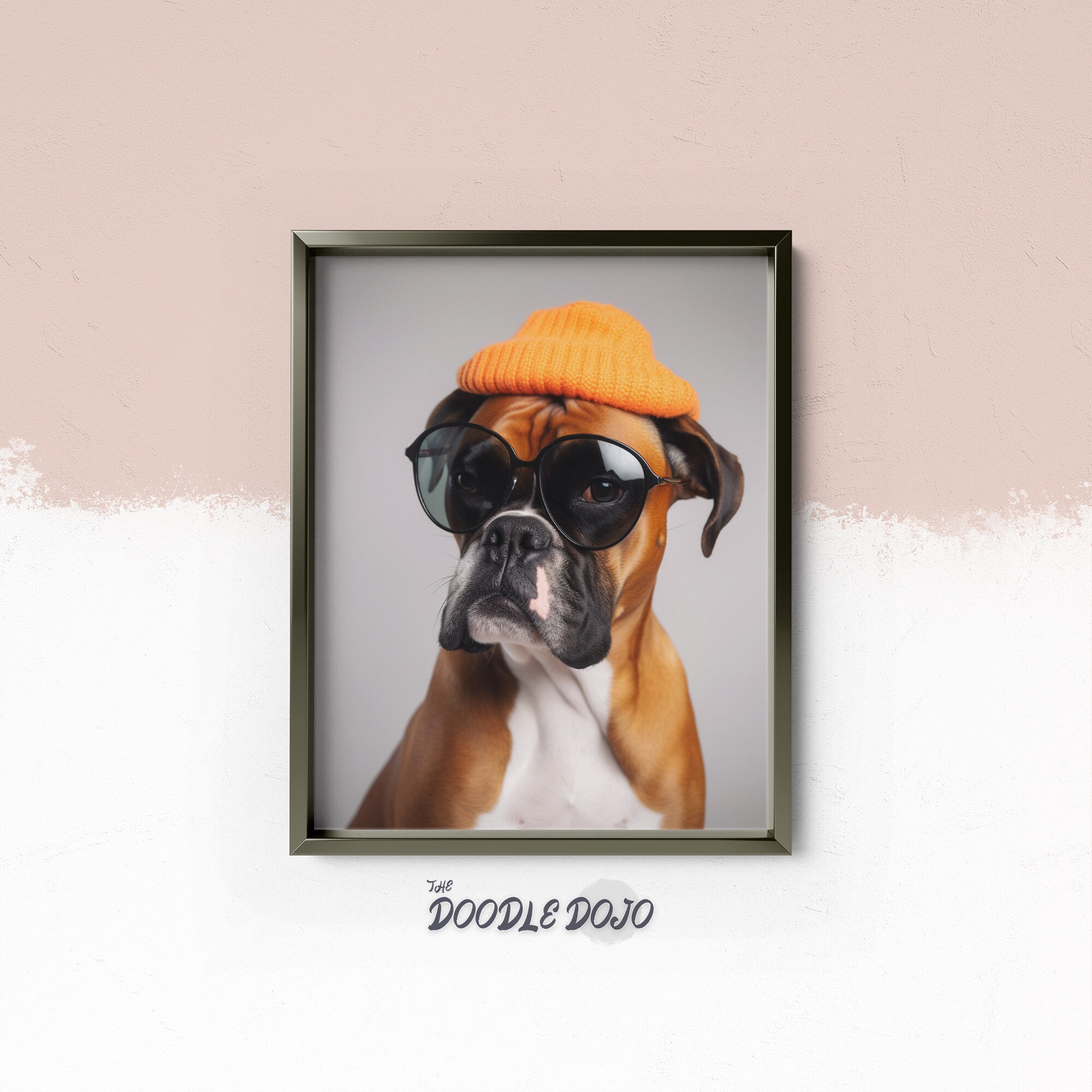 Boxer Dog Printable Portrait Dog Poster Photo Wall Art Digital Download ...