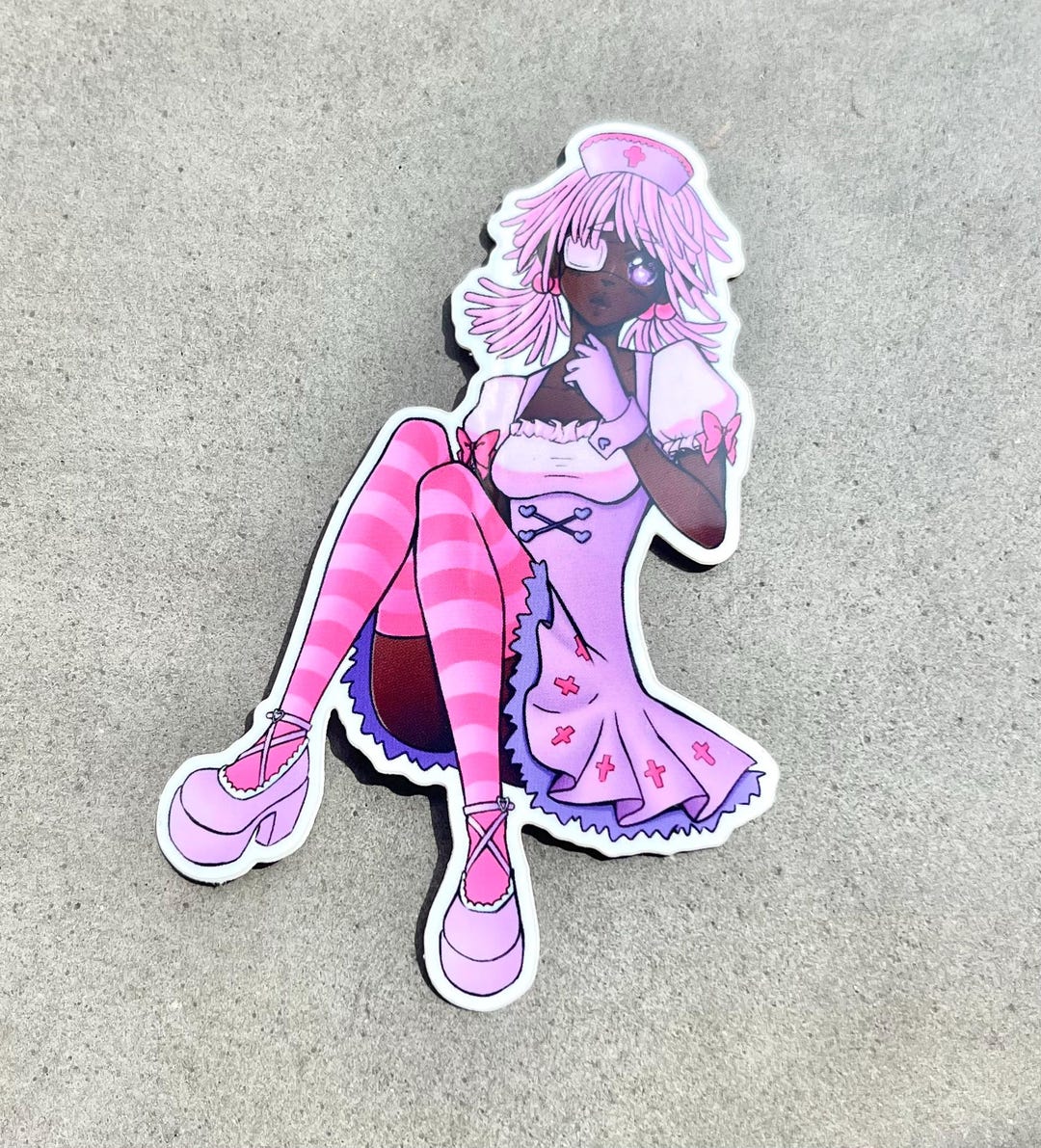 Menhera Yami Kawaii Nurse Luna Oc Sticker - Etsy