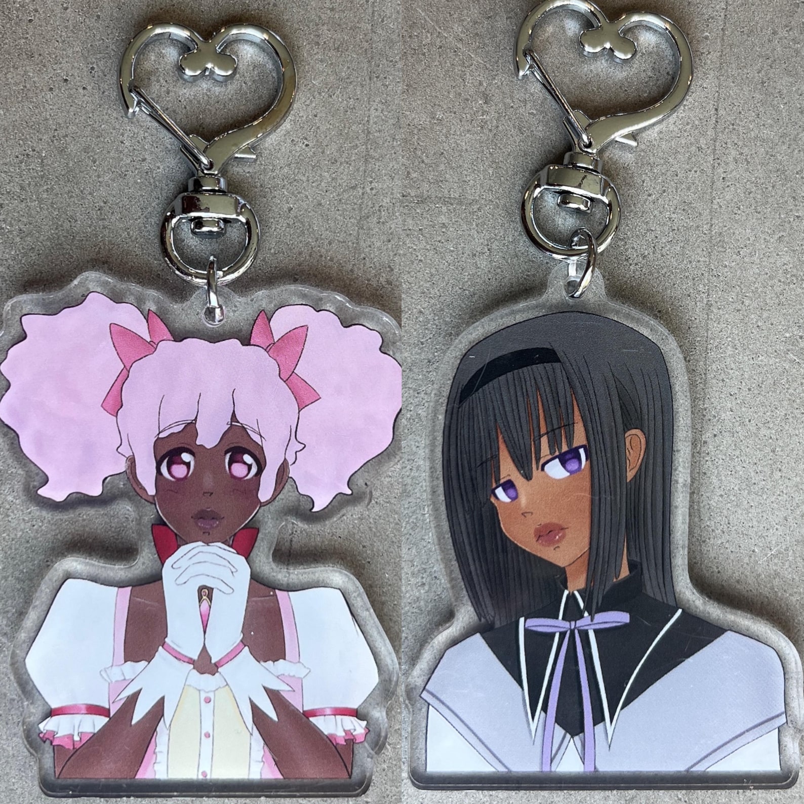 Madoka Magica Madoka Kaname Homura Akemi Keychain - Etsy