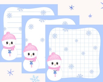 Printable Memo Sheets, Digital Download, Kawaii Stationary, Kawaii Memo ...