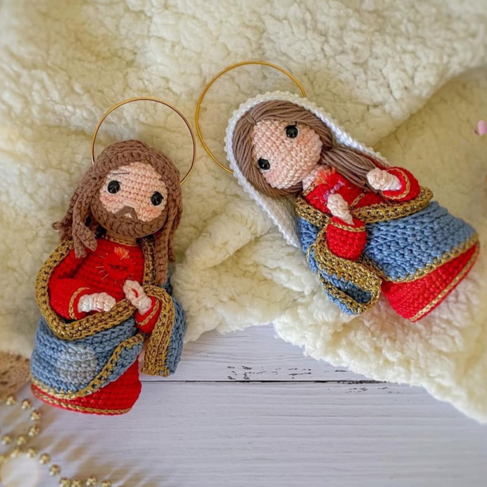 4 IN 1 the Holy Family Nativity Set Beginner Crochet Projects/mary ...