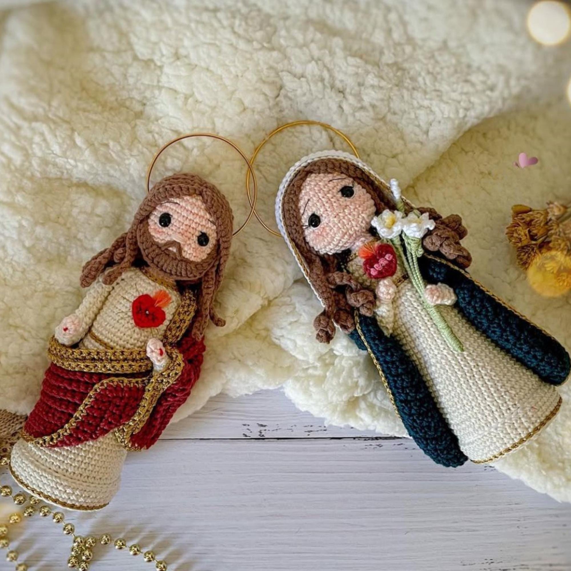 4 IN 1 the Holy Family Nativity Set Beginner Crochet Projects/mary ...