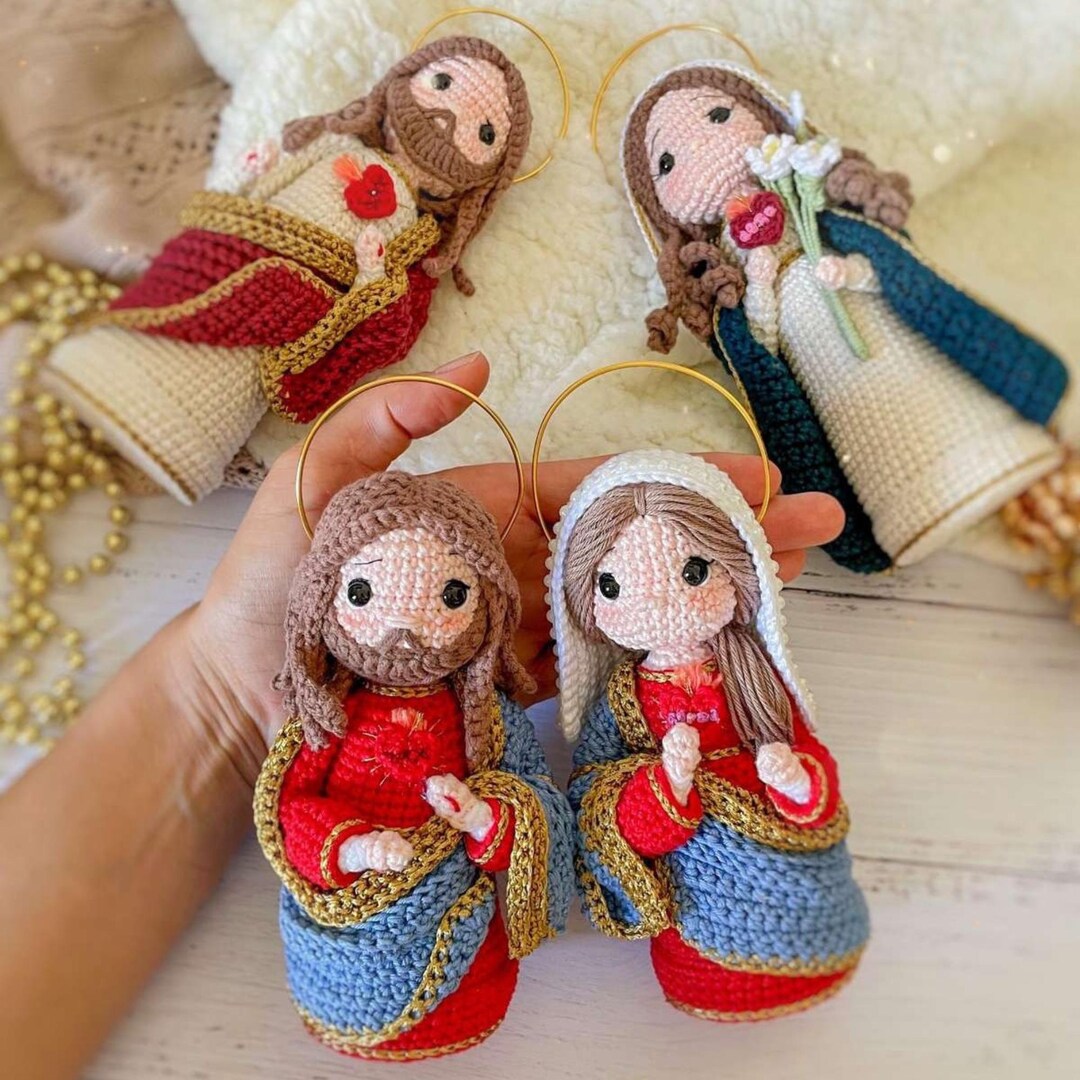 4 IN 1 the Holy Family Nativity Set Beginner Crochet Projects/mary ...