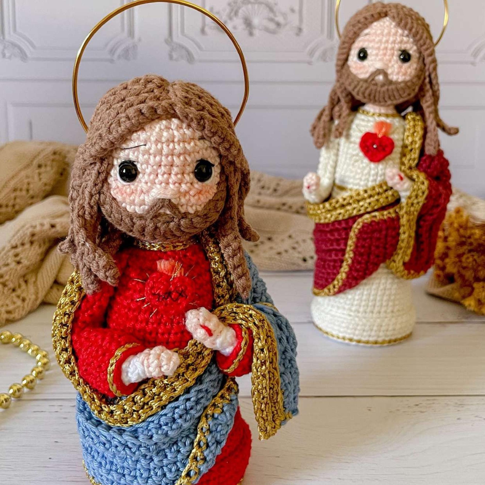 4 IN 1 the Holy Family Nativity Set Beginner Crochet Projects/mary ...
