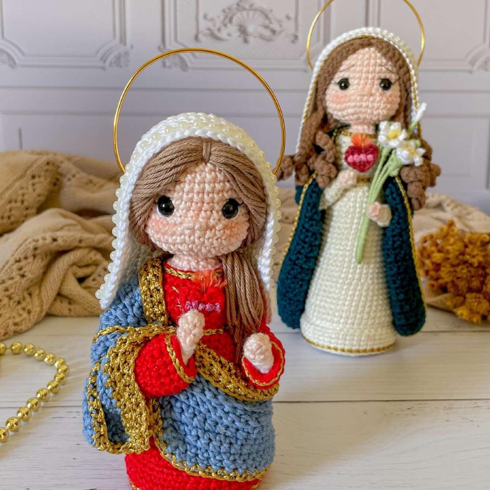 4 IN 1 the Holy Family Nativity Set Beginner Crochet Projects/mary ...