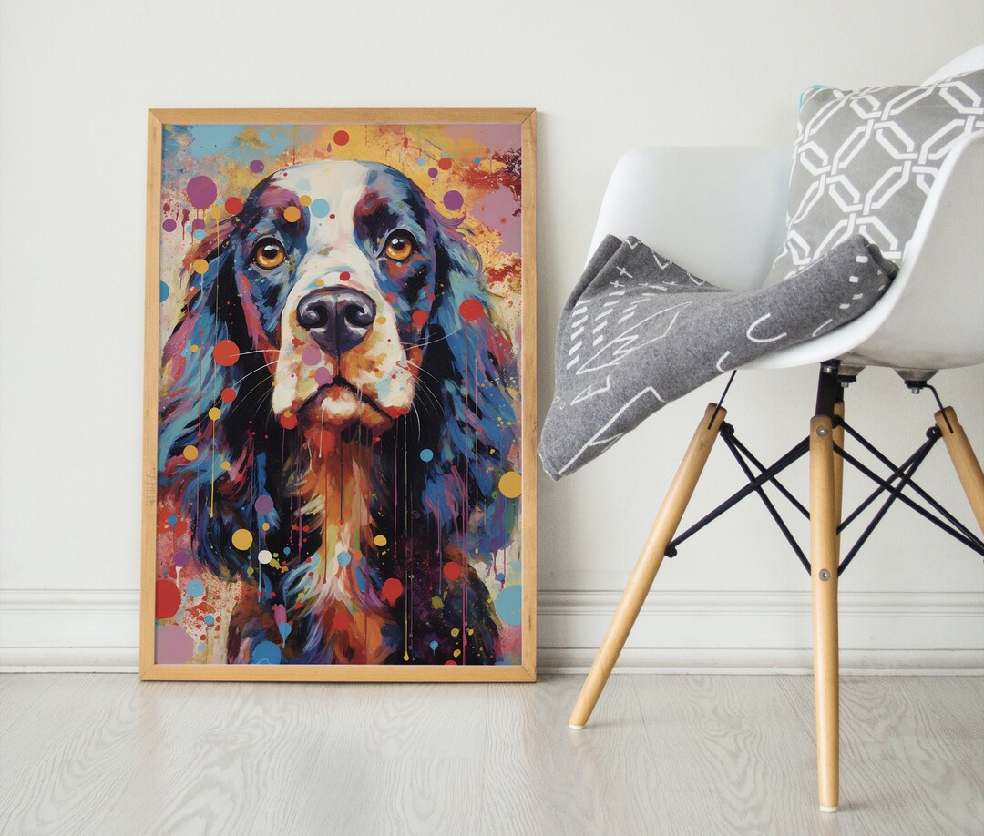 Cocker Spaniel Portrait, Pop Colorful Series, Cocker Spaniel Art Print ...