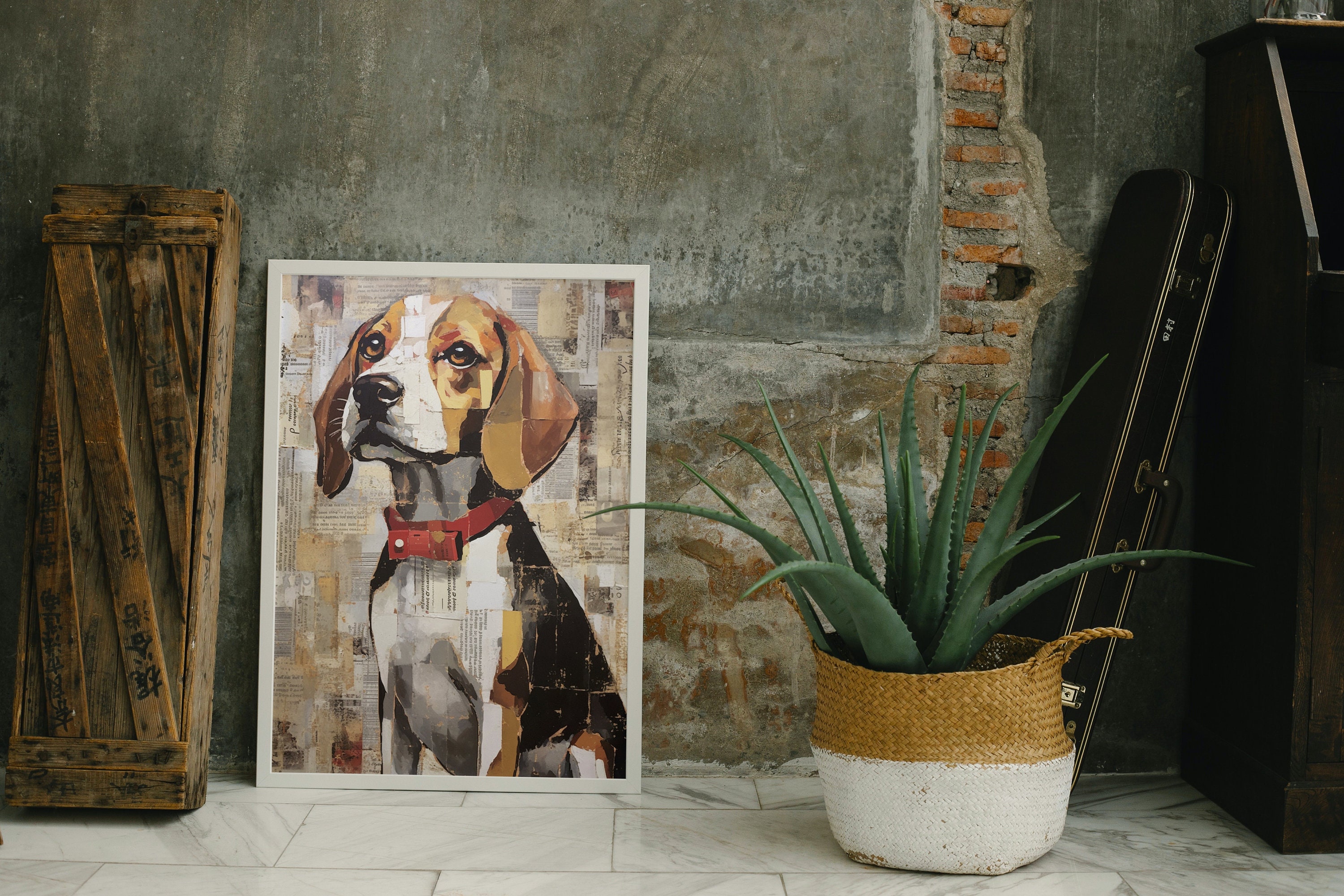 Beagle Mache, Pop Colorful Series, Beagle Art Print, Beagle Poster, Dog ...
