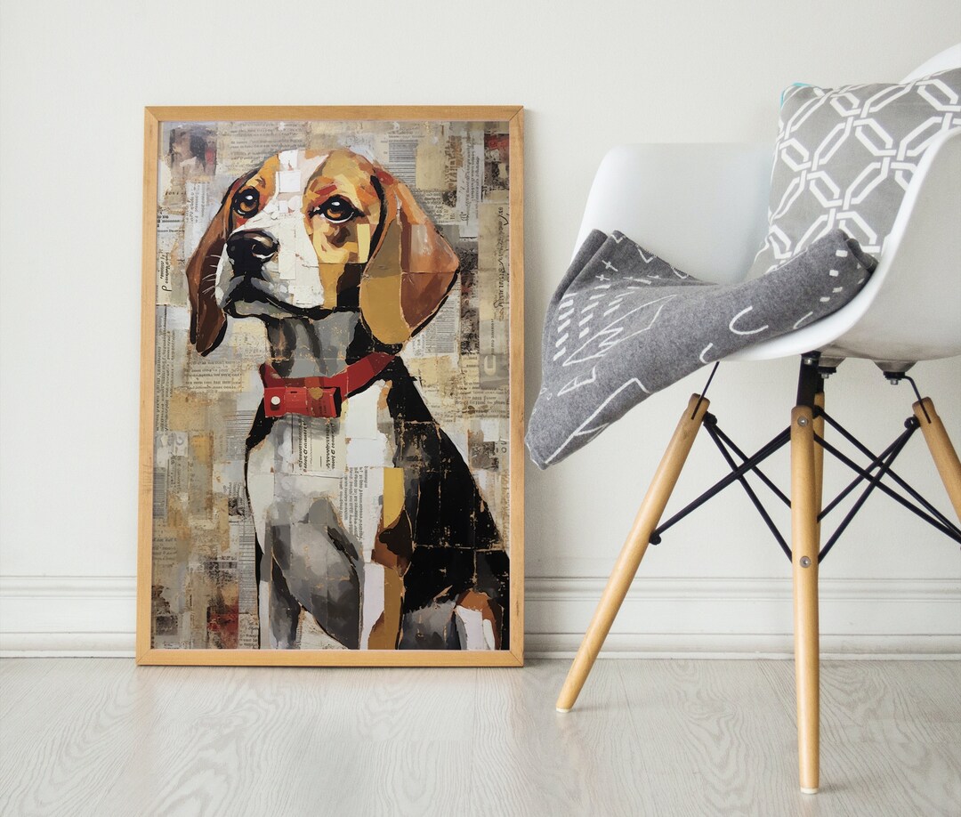 Beagle Mache, Pop Colorful Series, Beagle Art Print, Beagle Poster, Dog ...
