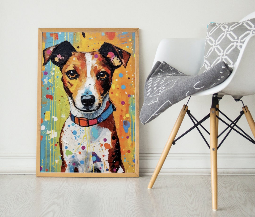 Jack Russell Terrier, Pop Colorful Series, Jack Russell Terrier Art ...