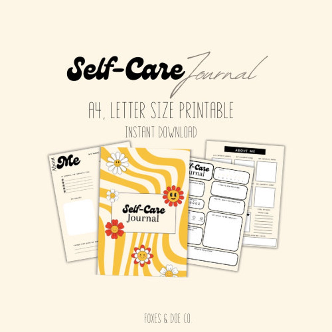 Self-care Journal Printable | Daily Mood Tracker & Goal Setting ...