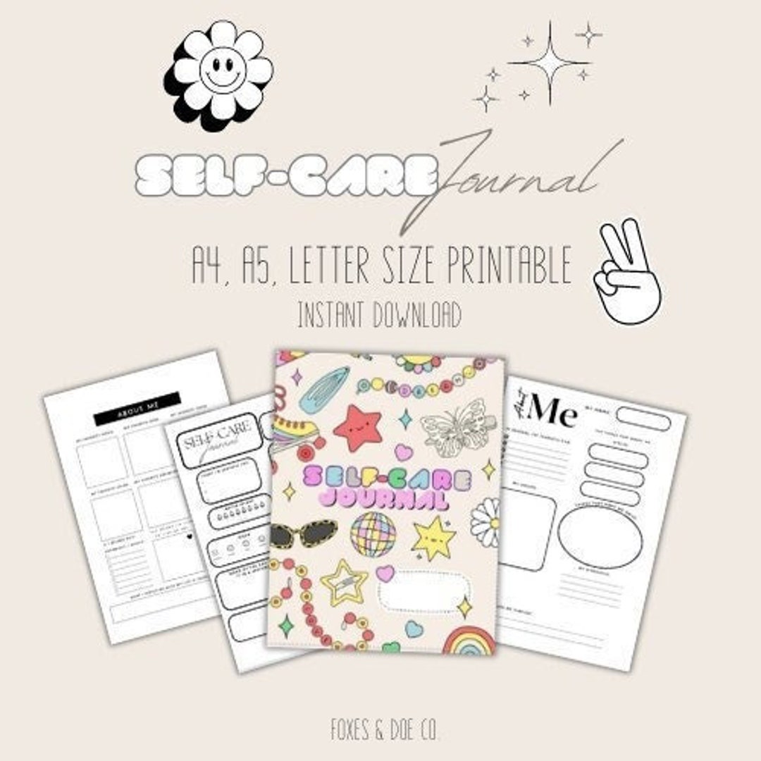 Self-care Journal Printable | Daily Mood Tracker, Goal Setting (digital ...