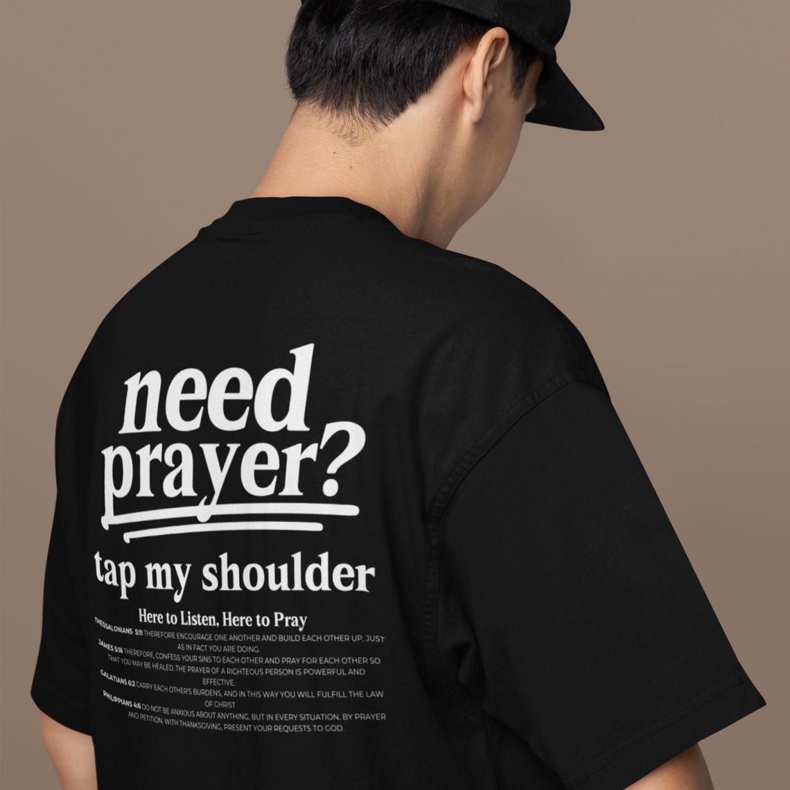 Need Prayer? Tap My Shoulder Modern Inspirational Unisex Tee, Trendy ...