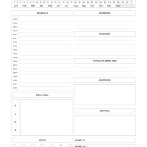 Monday to Friday Daily Planner Sheets - Etsy