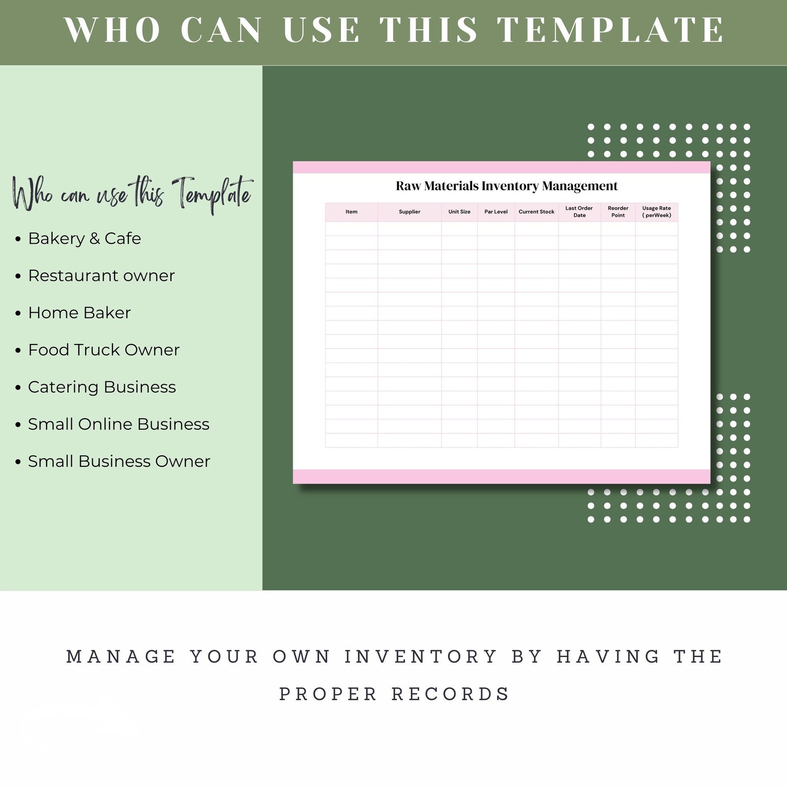 Printable Inventory Tracker, Inventory Sheet, Product Inventory ...