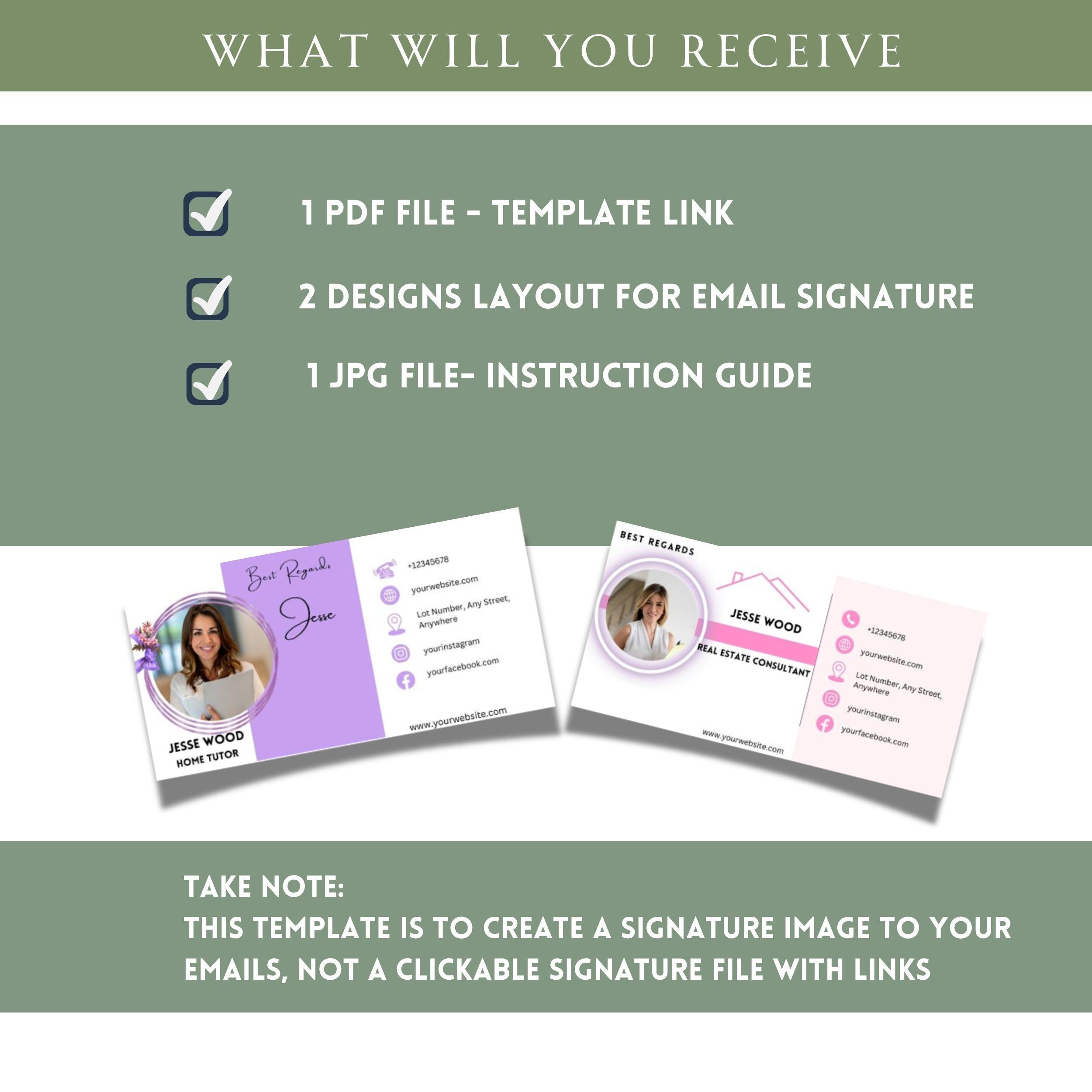 Gmail Email Signature With Photo, Minimalist Signature Design,digital ...