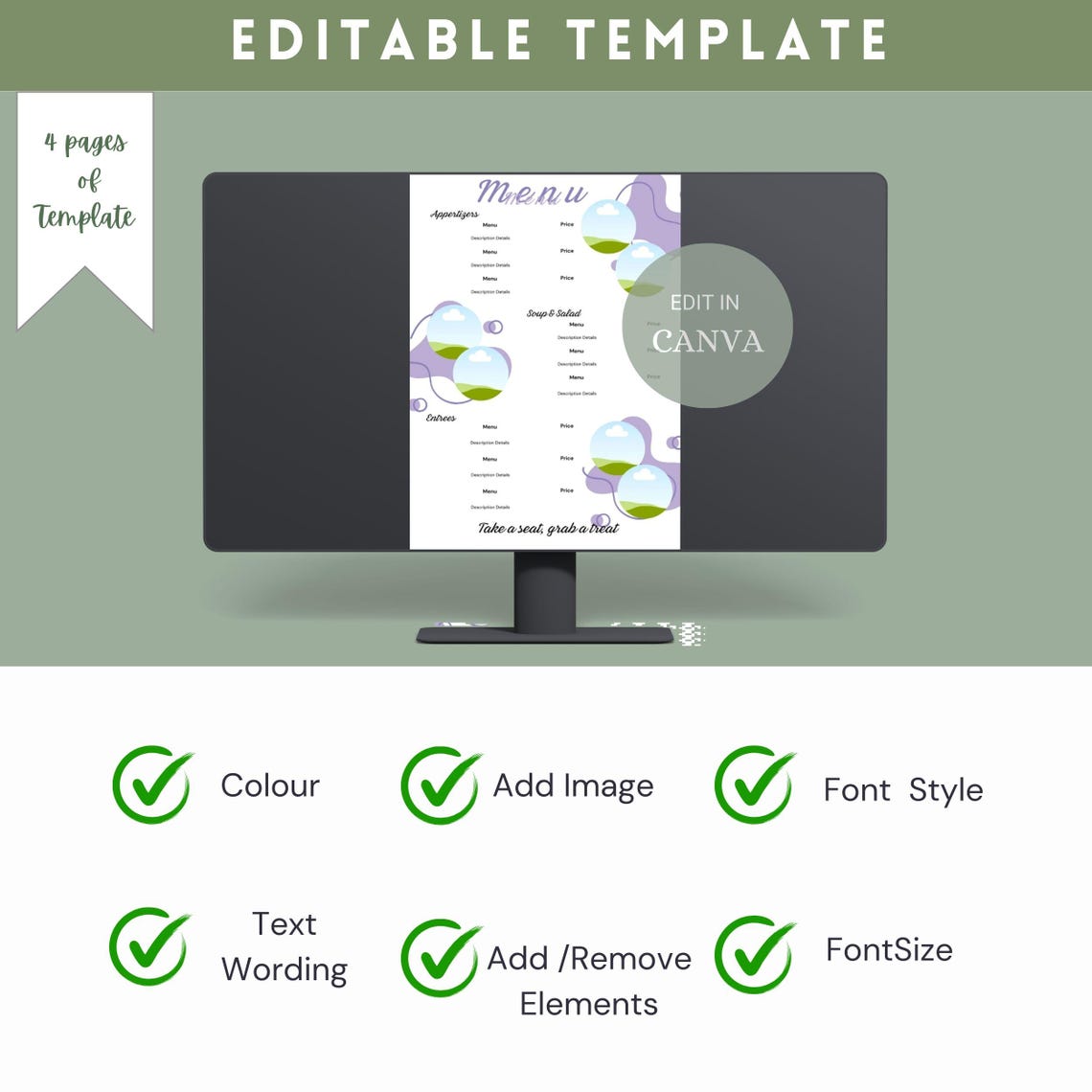 Restaurant Price List, Restaurant Menu, Menu Editable, Editable Price ...
