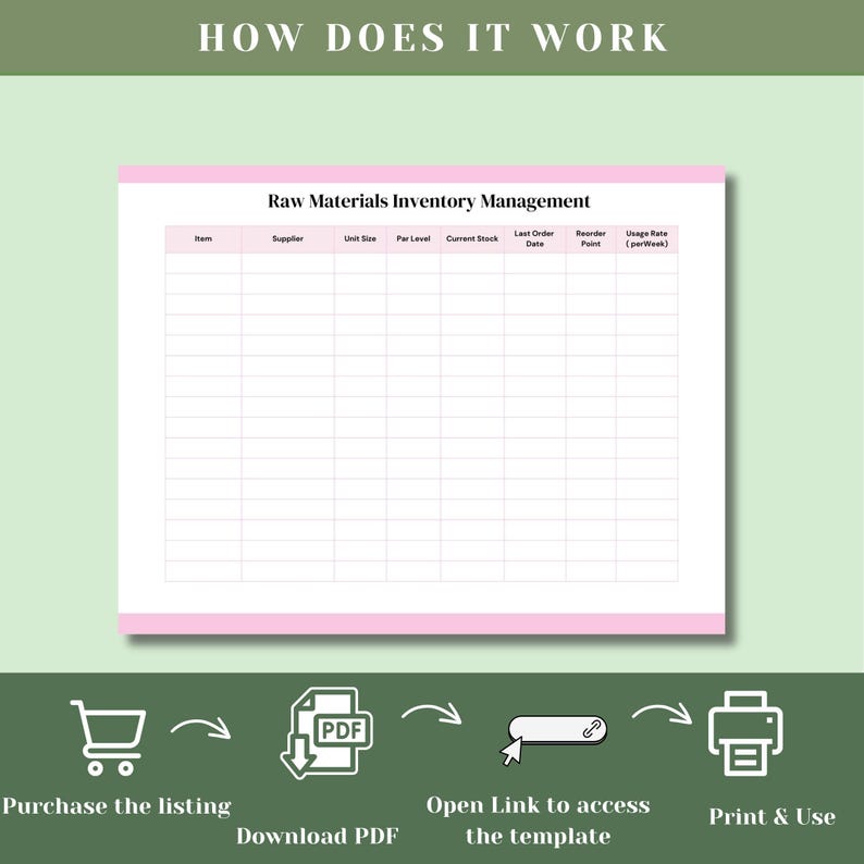 Printable Inventory Tracker, Inventory Sheet, Product Inventory ...