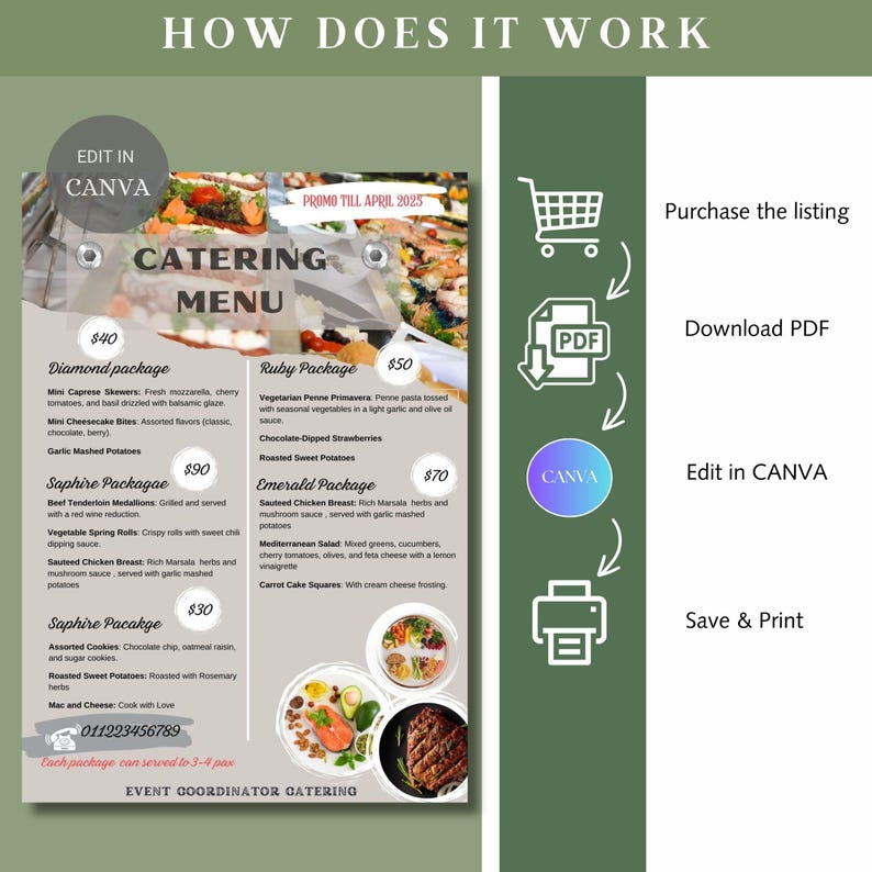 Restaurant Catering Menu Price List Flyers Cafe Price List Template ...