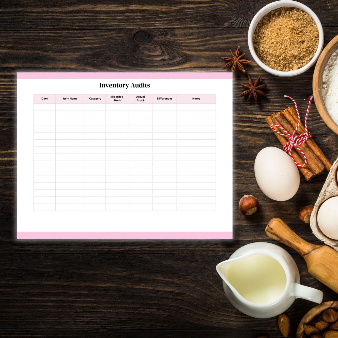 Printable Inventory Audit Tracker,product Inventory, Inventory Audit ...
