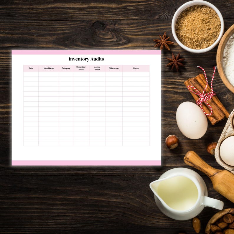 Printable Inventory Audit Tracker,product Inventory, Inventory Audit ...