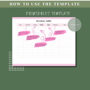 Printable Inventory Audit Tracker,product Inventory, Inventory Audit ...