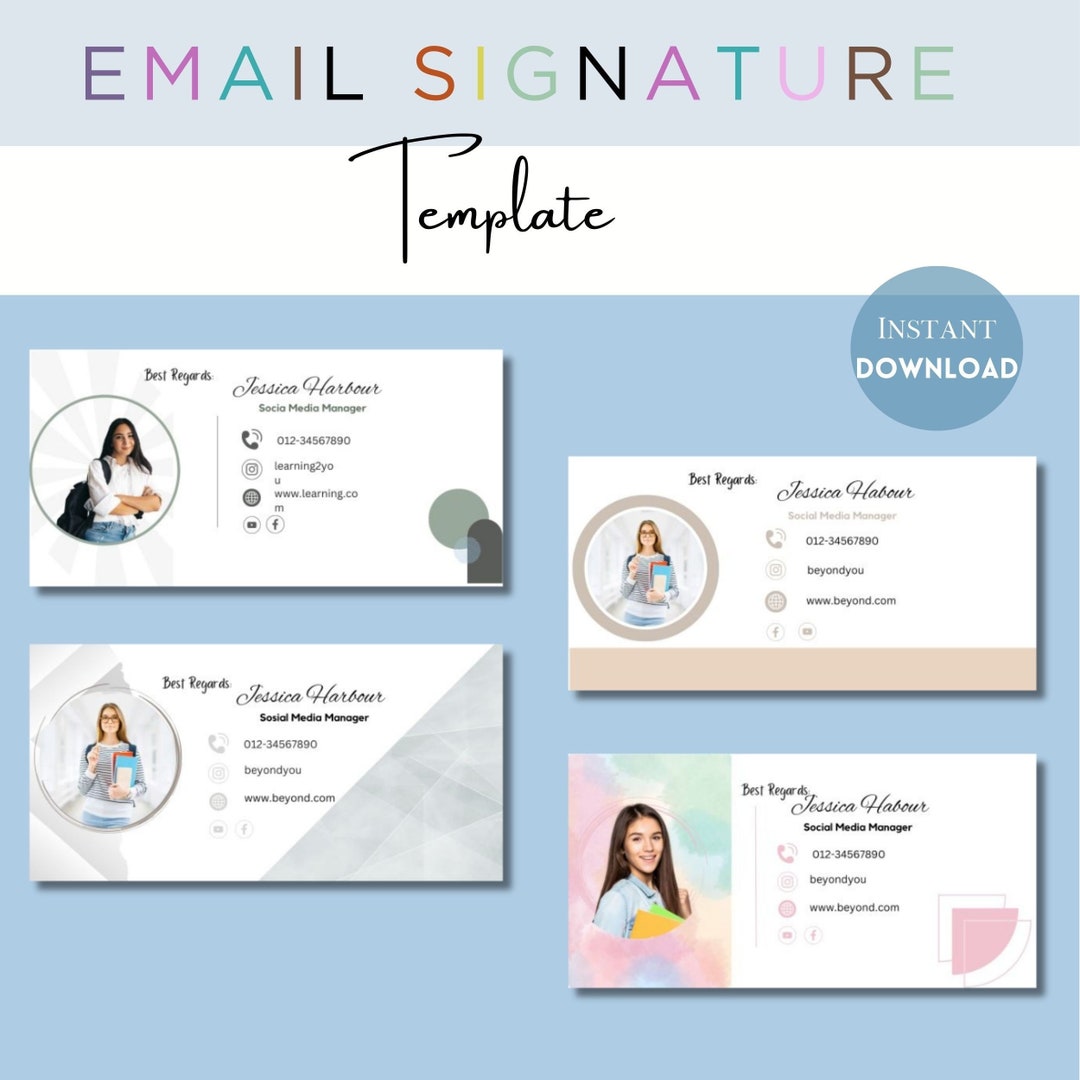 Gmail Email Signature Template Minimalist Signature Template Design ...
