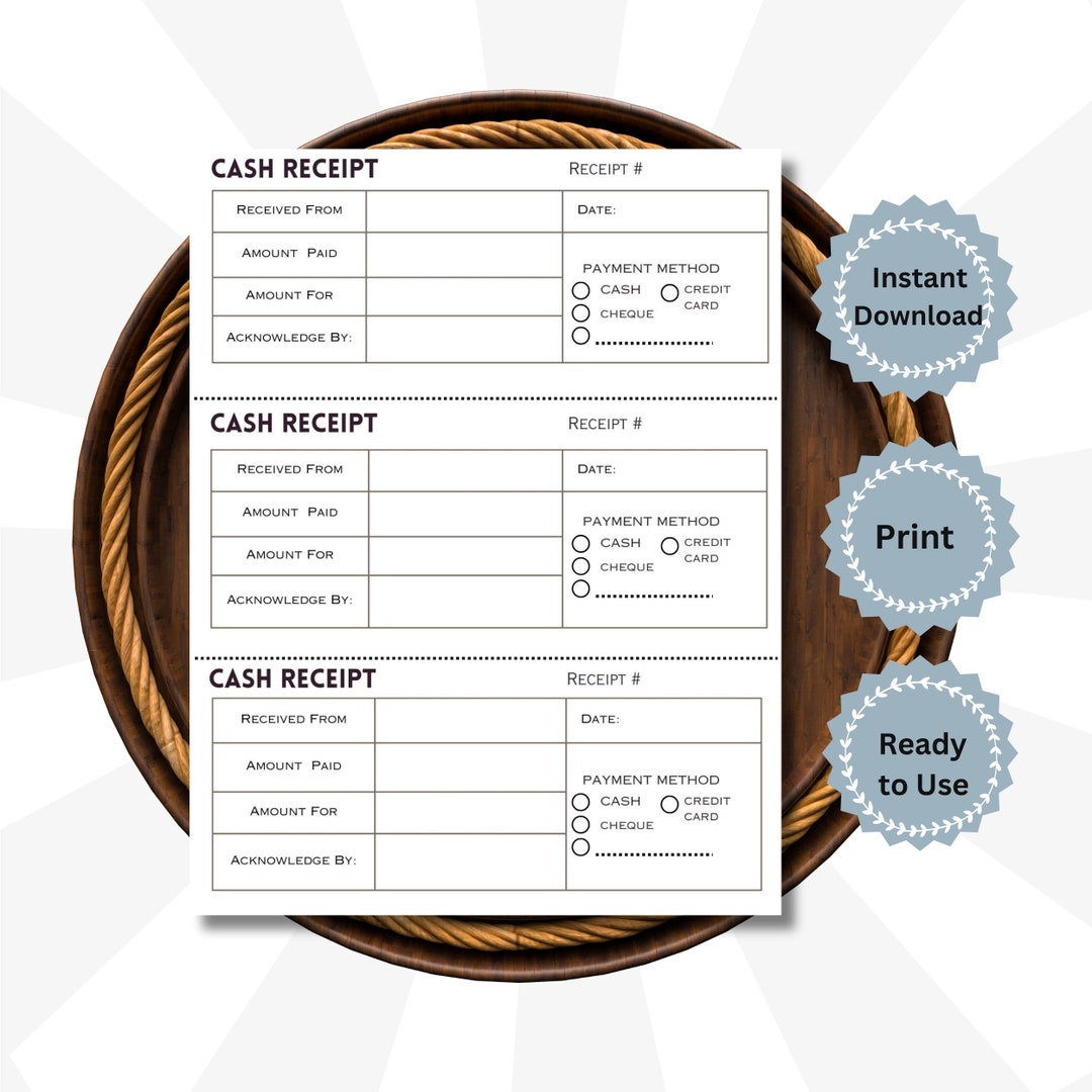 Cash Receipt Acknowledgement Template Simple Receipt Cash Sales Receipt ...