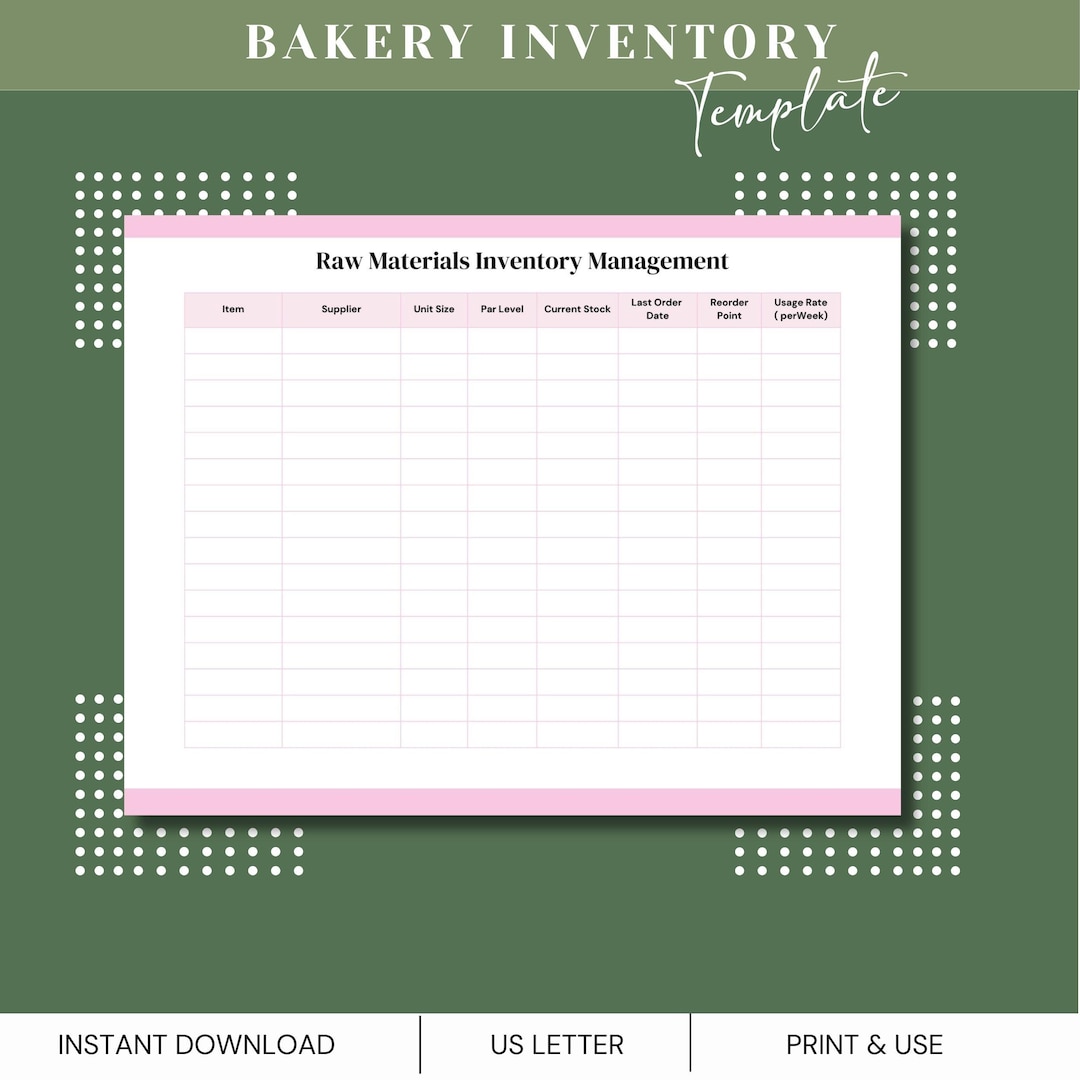 Printable Inventory Tracker, Inventory Sheet, Product Inventory ...