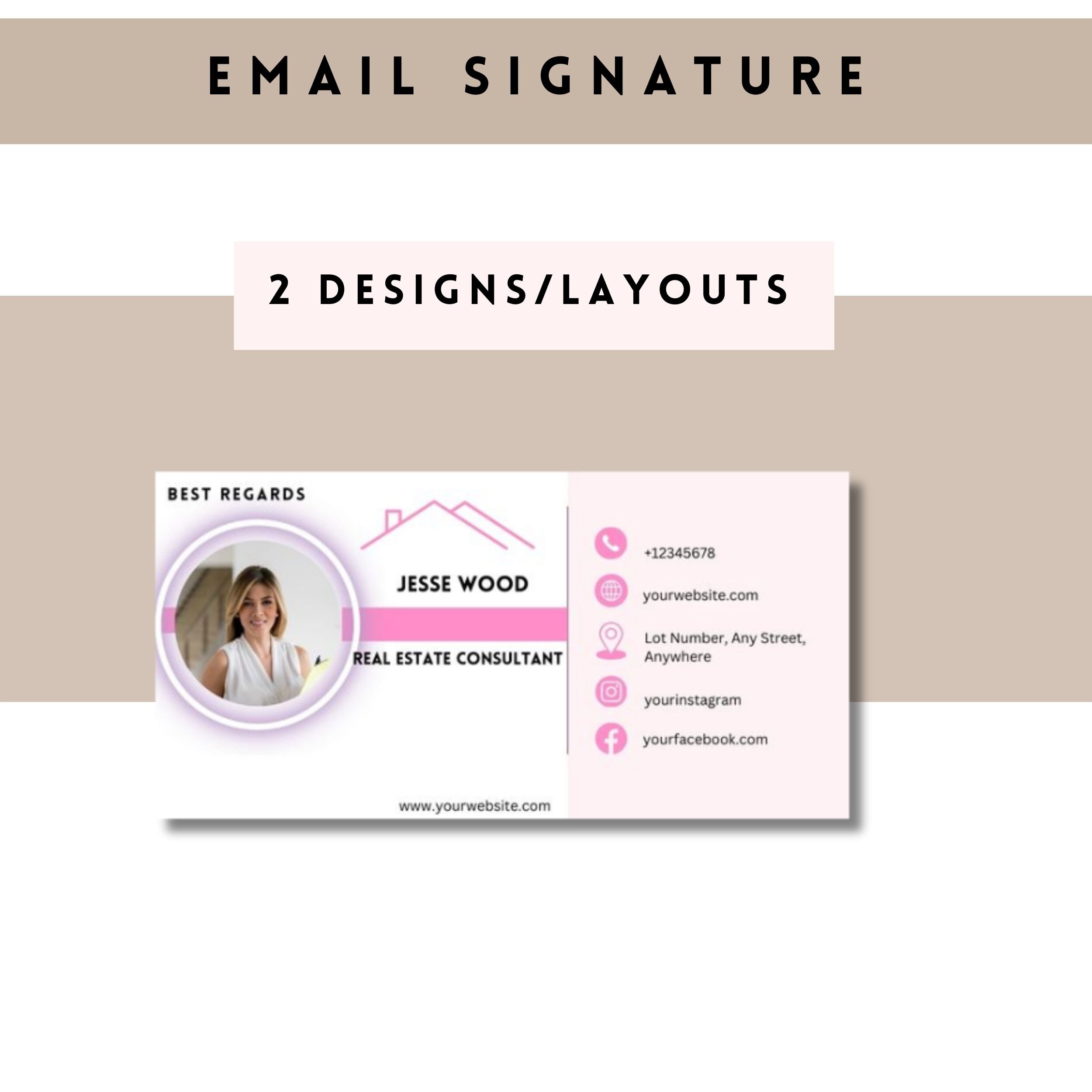 Gmail Email Signature With Photo, Minimalist Signature Design,digital ...