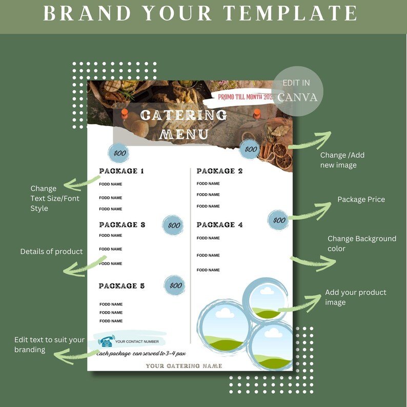 Printable Catering Services Menu ,flyer Template Catering, Flyer ...