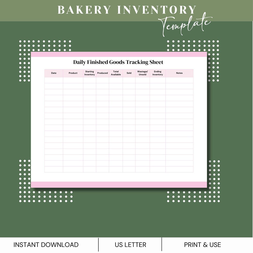 Printable Inventory Tracker, Inventory Sheet,product Inventory ...