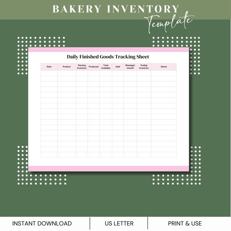Printable Inventory Tracker, Inventory Sheet,product Inventory ...
