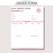 Editable Cake Order Form Template: Bakery Business Invoice (PDF ...