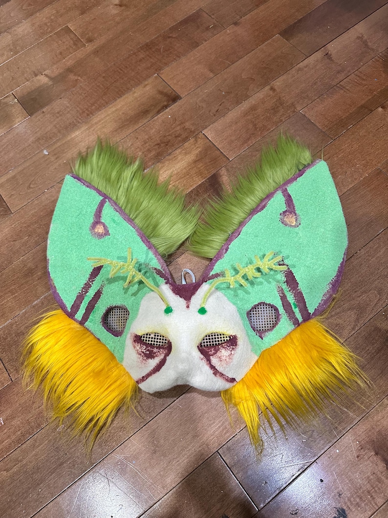 Lunar Moth Mask (LARGE) - Etsy