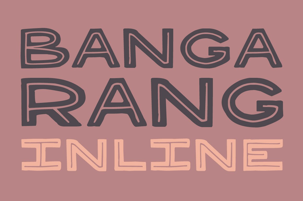 Bangarang 4 Font Family digital Download Creative Hand Crafted Extended ...